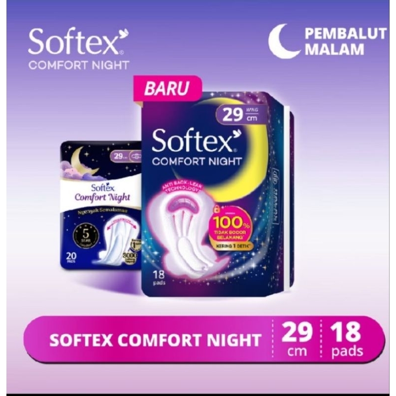 Jual softex comfort night 29cm | Shopee Indonesia