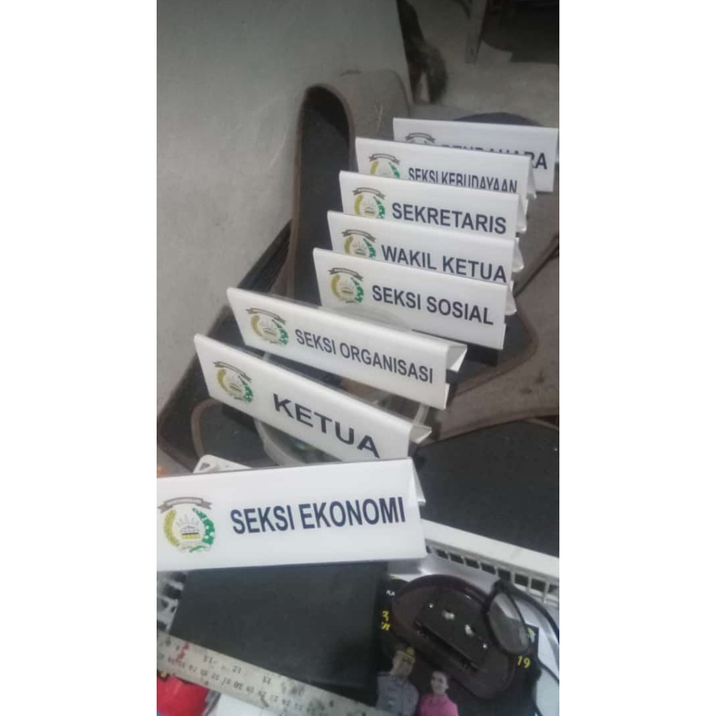 Jual Label Nama Meja Rapat Bahan Akrilik | Shopee Indonesia
