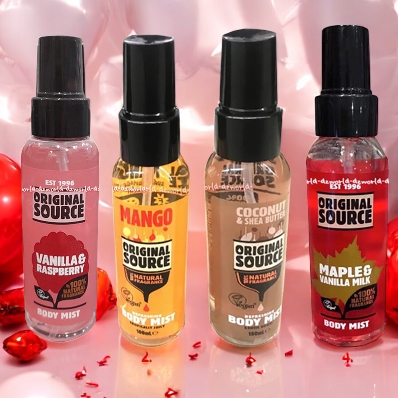 Jual Original Source Body Mist Parfum 100ml Vanilla Raspberry Mango ...