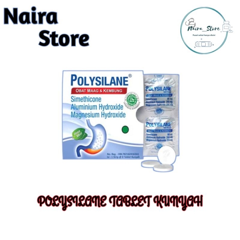 Jual Polysilane tablet kunyah 1 strip @8 Tablet Kunyah | Shopee Indonesia