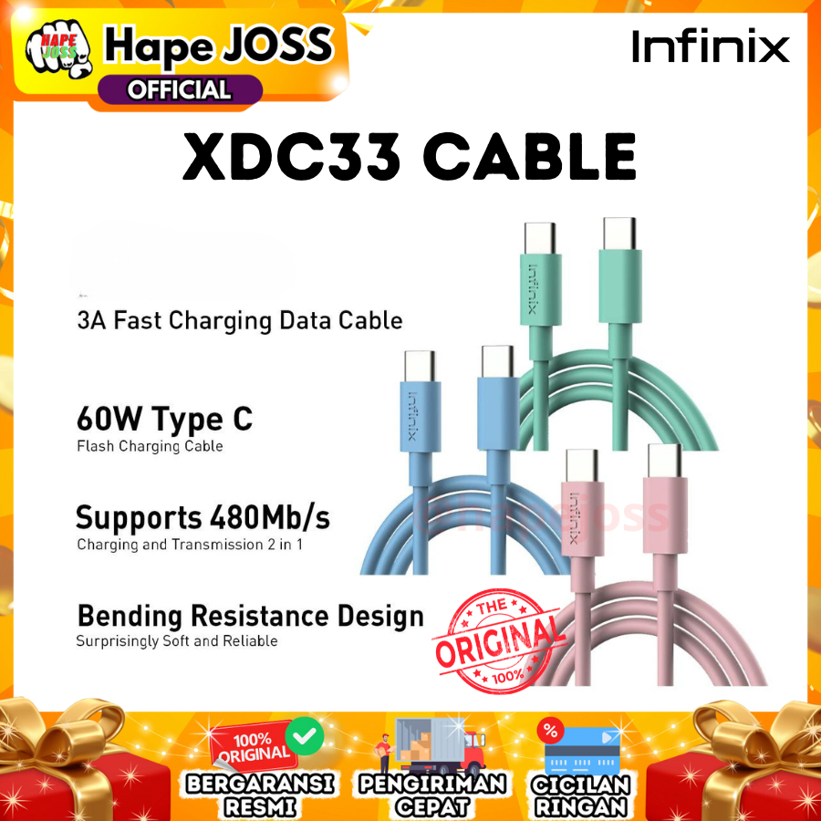 Jual Infinix XDC33 Cable Type-C to C 1M Original | Shopee Indonesia