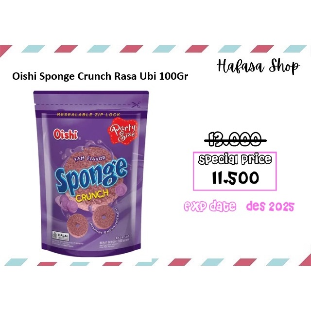 Jual Oishi Sponge Crunch Rasa Ubi 100Gr | Shopee Indonesia