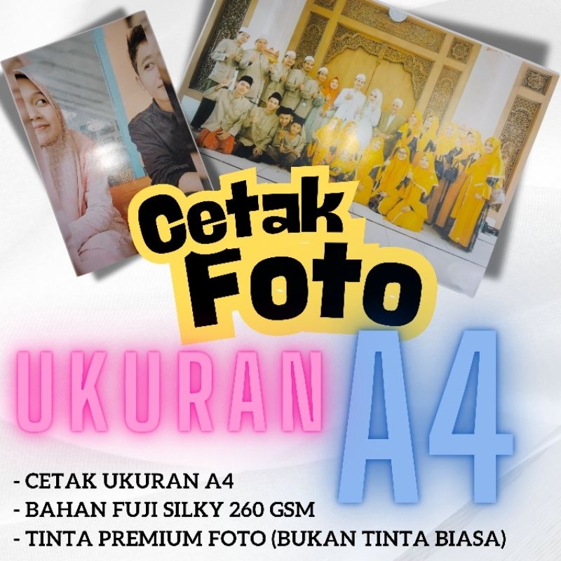 Jual Cetak Foto Ukuran A4 Bahan Fuji Silky | Shopee Indonesia