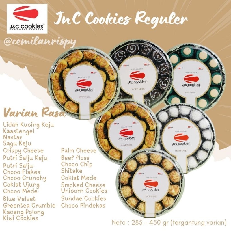 Jual J&C COOKIES / JnC COOKIES REGULER (EDISI BEST SELLER) READY STOCK ...