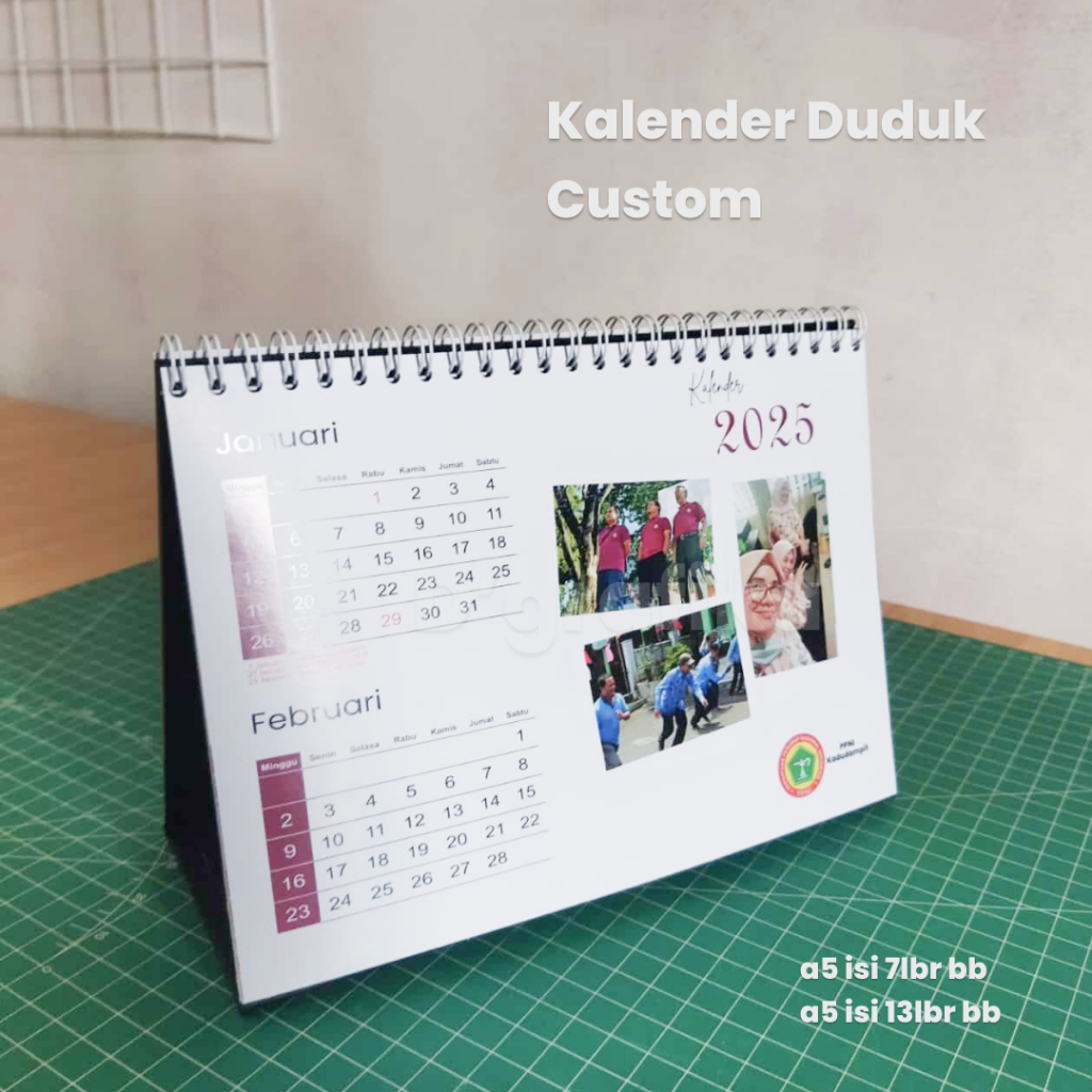 Jual Kalender Duduk Custom/ Kalender Meja Custom Ukuran A5 | Shopee ...