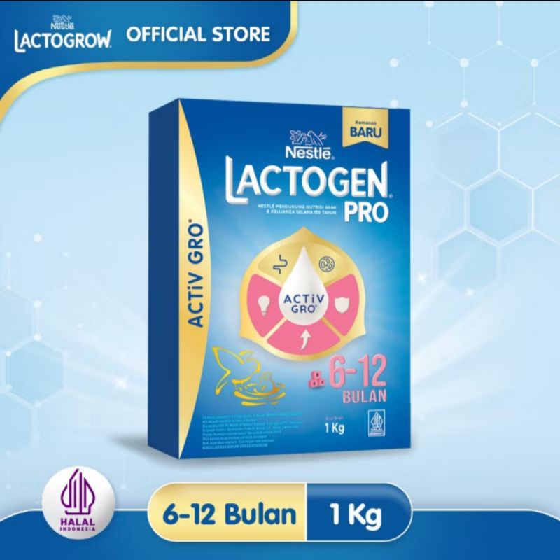 Jual Nestle LACTOGEN Pro Active GRO (6-12 Bulan) 1 Kg | Shopee Indonesia