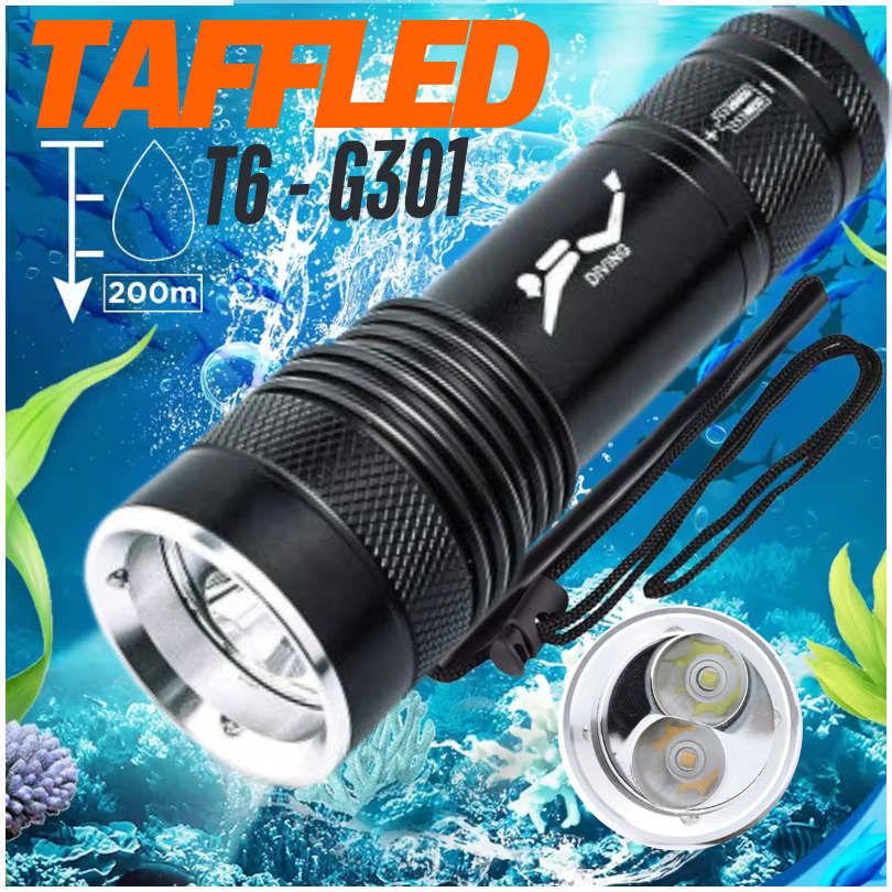 Jual BARU Senter Selam Anti Air Tahan 20 Jam Diving Super Terang Mencari Ikan White T6 - G301 ...