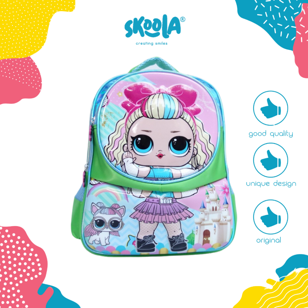 Jual Tas Sekolah Anak SD Perempuan Ransel Shell 1521 Lol Kids Backpack - Skoola | Shopee Indonesia