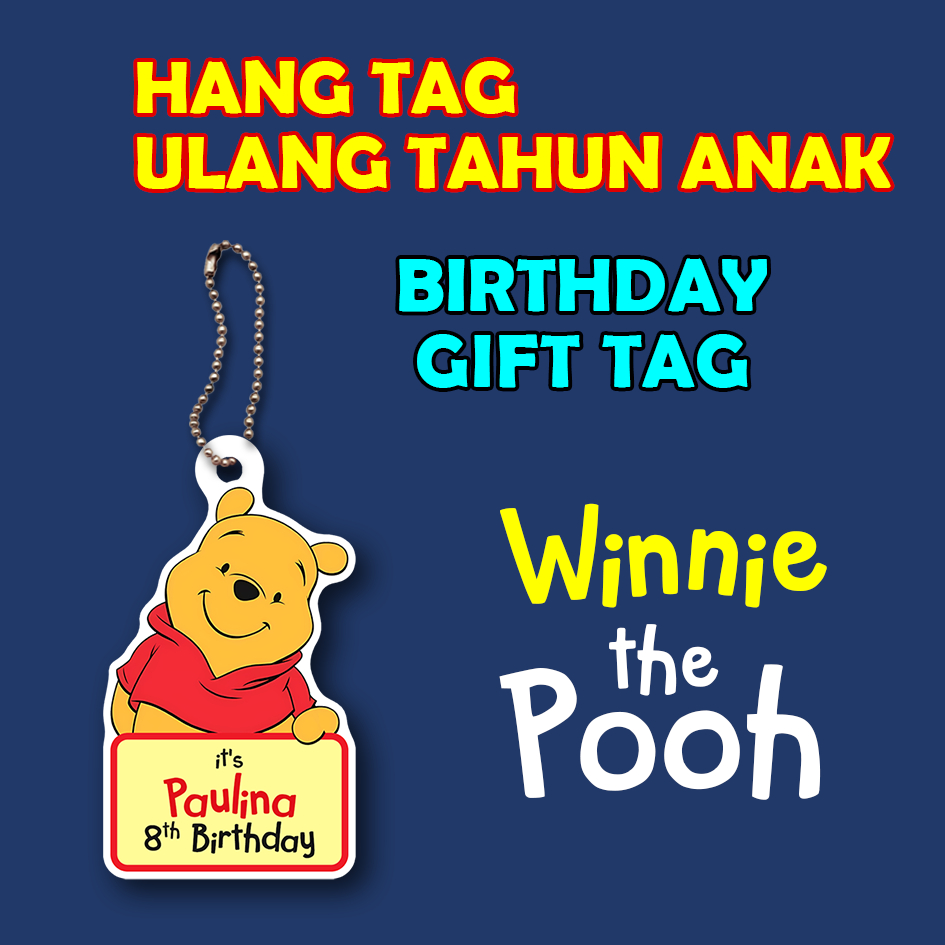 Jual 27PCS] HANG TAG ULTAH ANAK WINNIE THE POOH WINI LUCU HANGTAG WINY POH ULANG TAHUN ANAK CUTE ...