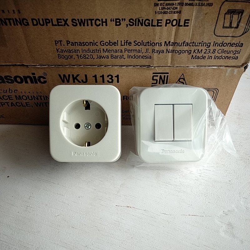 Jual saklar seri & stop kontak OB Panasonic/ Alphacube series | Shopee ...