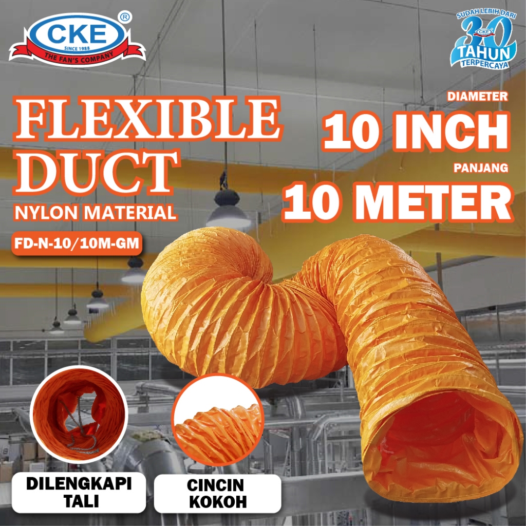 Jual CKE Flexible Duct FD-GM 10 Inch 10 Meter Duct Hose Selang Ducting ...