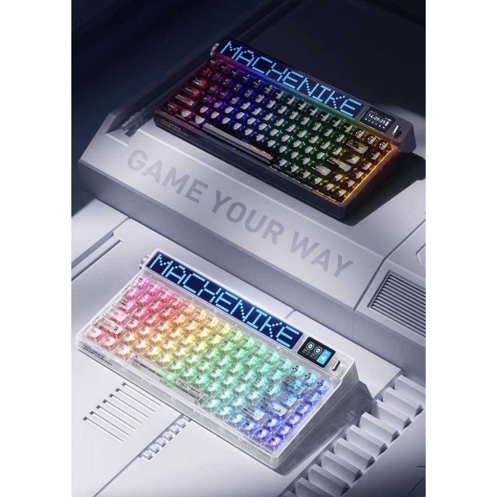 Jual Machenike KT84 Pro Smart LED Screen Mechanical Keyboard Cyberboard ...