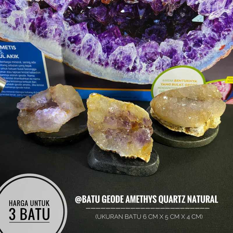 Jual Batu Crystal Geode Amethys Quartz L21 atau Batu Kristal Natural ...