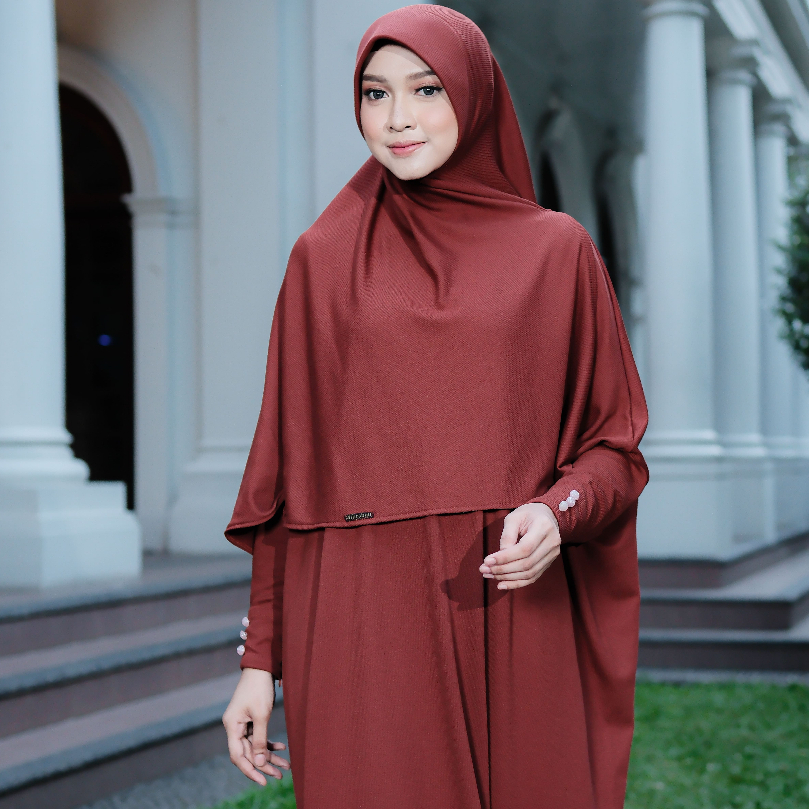 Jual MihrabQu Satu Set Basic Simple Dress Bumi Abaya Gamis Hijab Jilbab Kerudung Lebaran Muslim ...