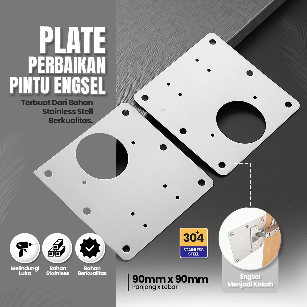 Jual Plat Perbaikan Engsel Pintu Lemari Jendela Repair Cabinet ...