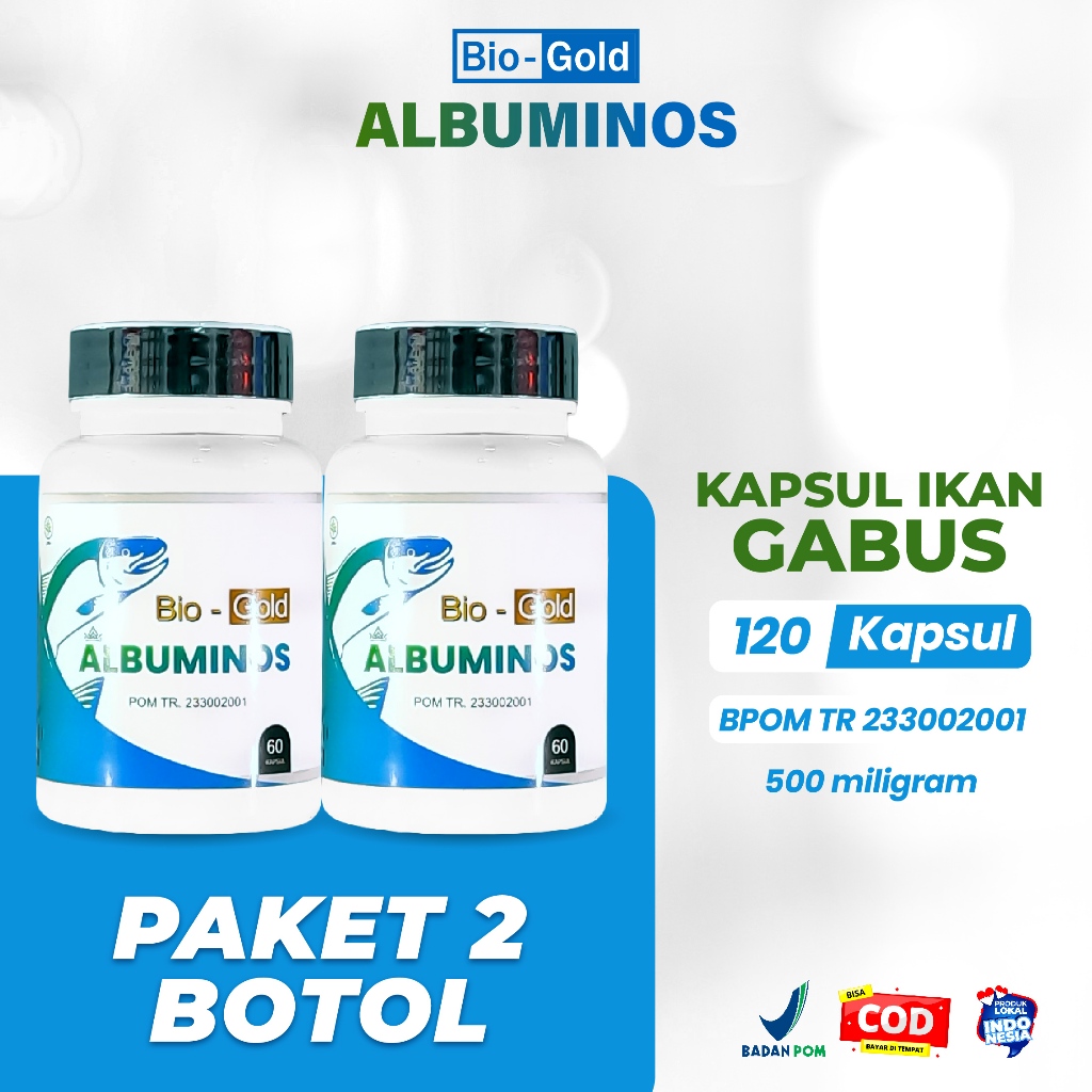 Jual Bio Gold - Bundling 2 Botol Albuminos Kapsul Ikan Gabus Channa ...