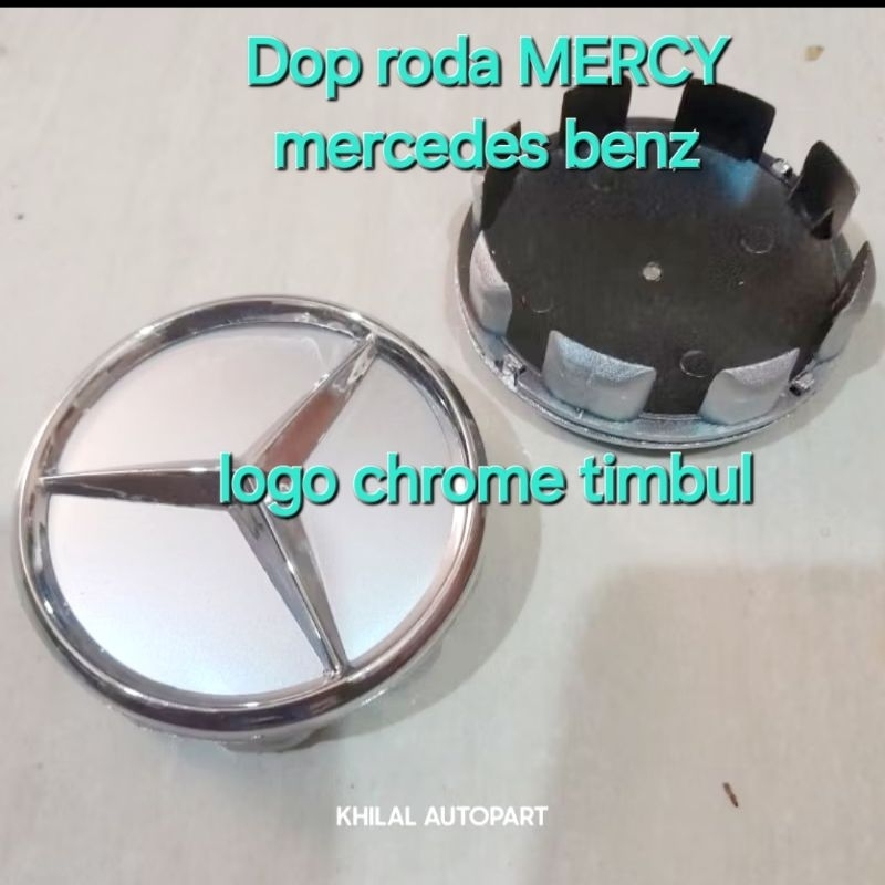 Jual dop roda titup velg as roda MERCY mercedes benz warna silver logo ...