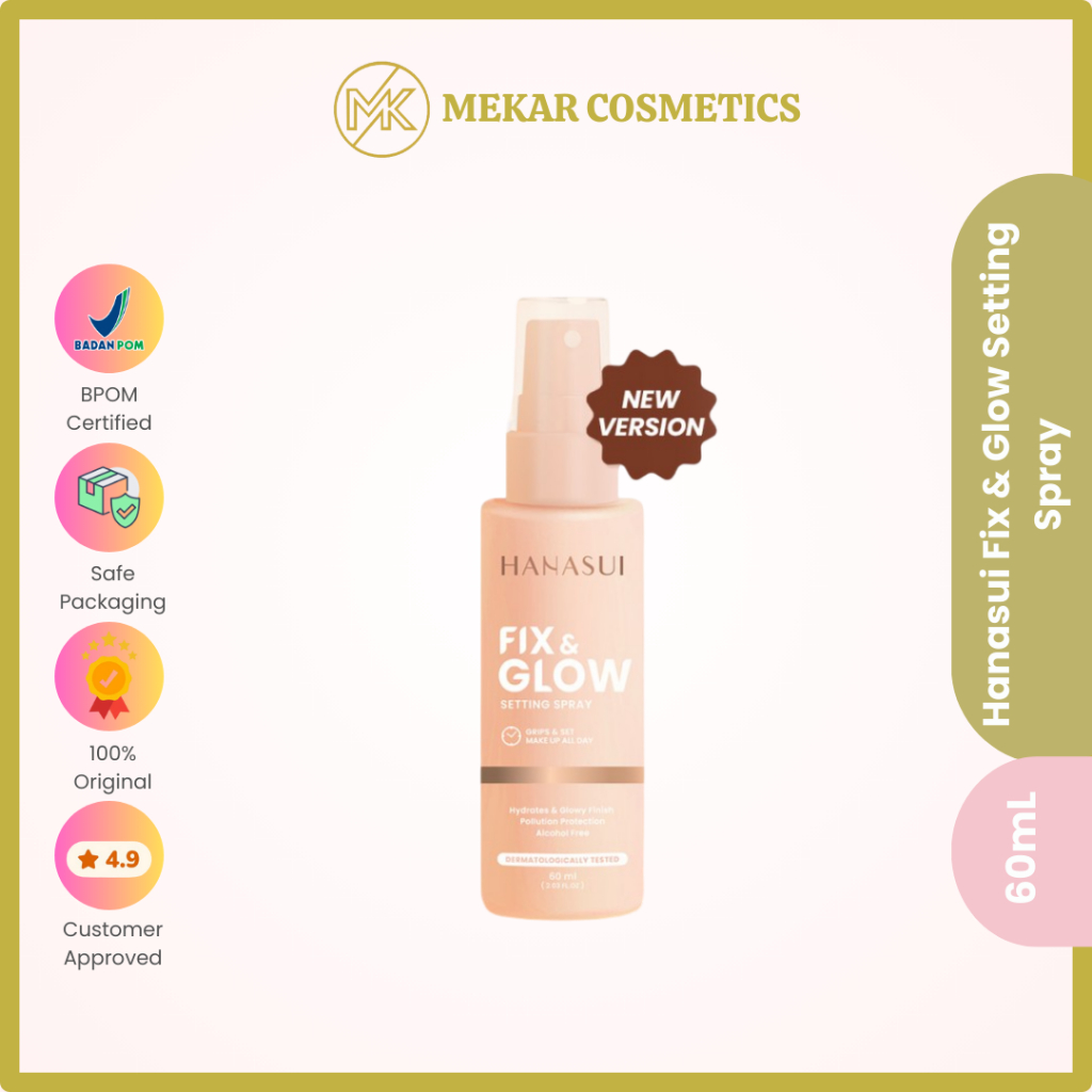 Jual HANASUI FIX & GLOW SETTING SPRAY 60ML | Shopee Indonesia