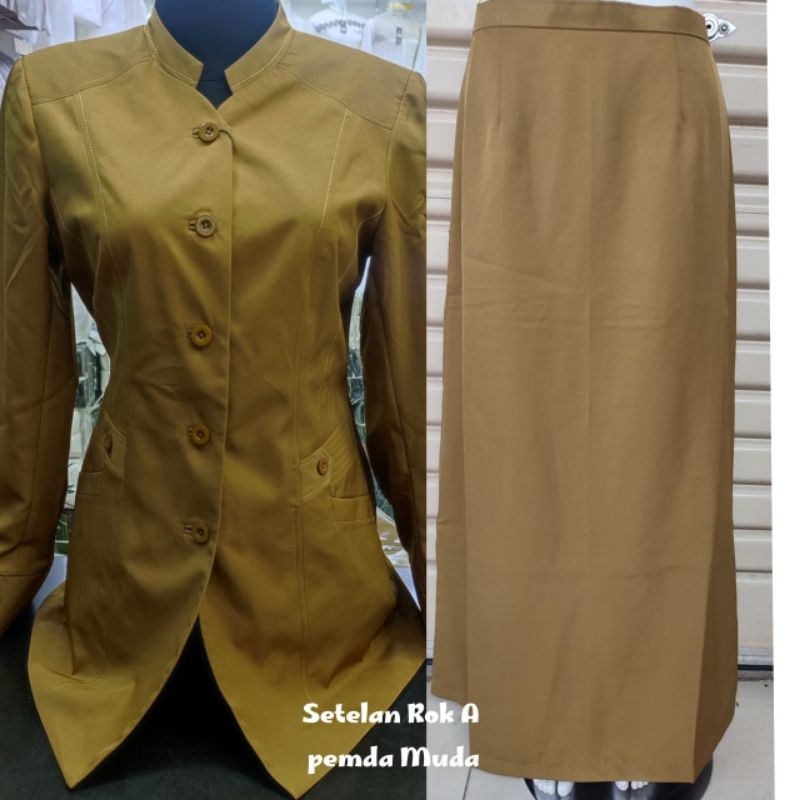 Jual Seragam Dinas PEMDA KERAH JAZ bahan katun grade lady (S-6L) | Shopee Indonesia