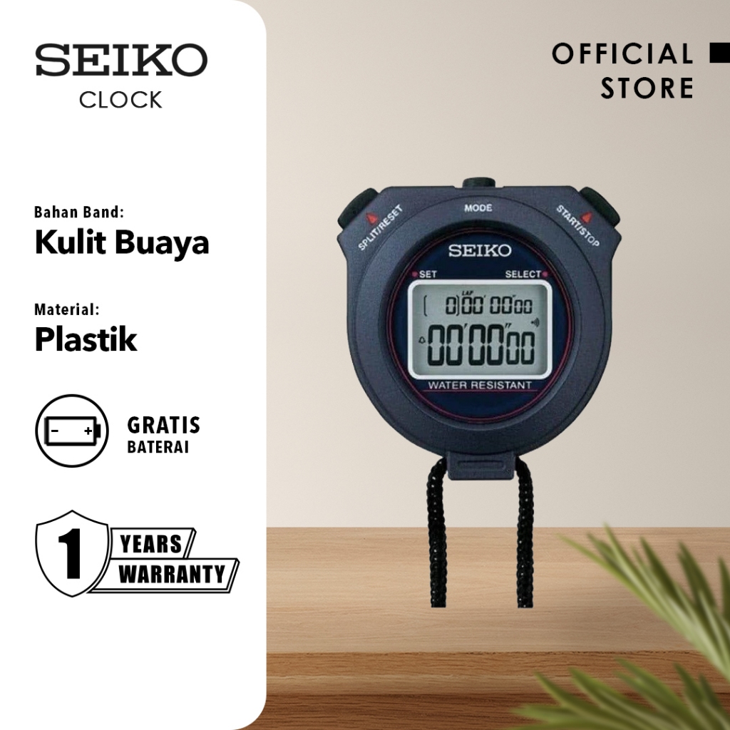 Jual Stopwatch Seiko S23589 S23589P1 Original 10 Lap Memory - Stop ...