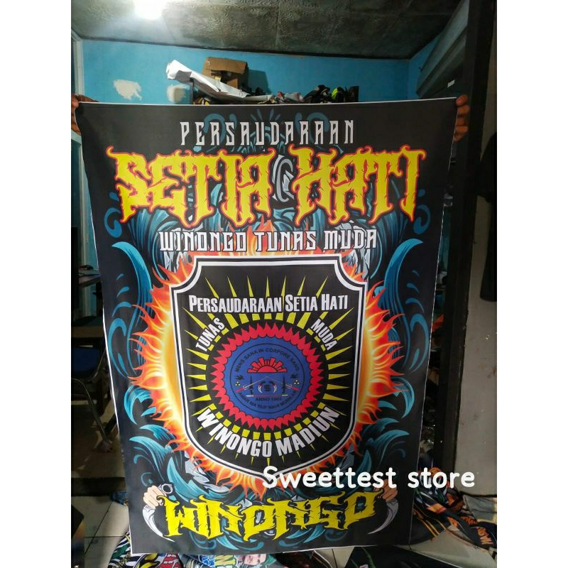 Jual 1 HARI JADI + BONUS STIKER BENDERA PSHW TM, BENDERA WINONGO, PSHW ...