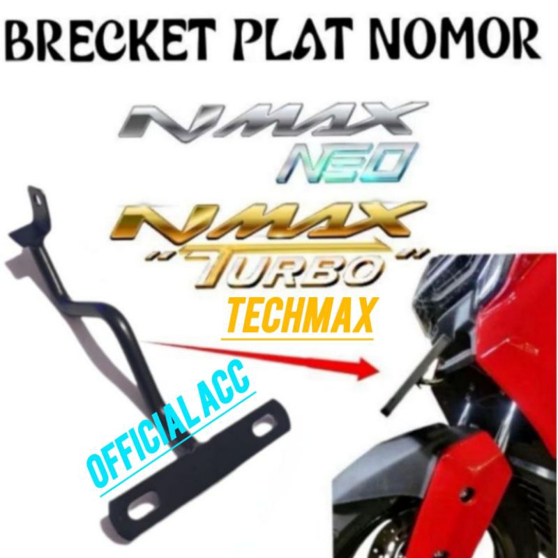 Jual Dudukan Plat Nomor Depan Nmax Turbo Neo S Bahan Besi Breket Nopol ...