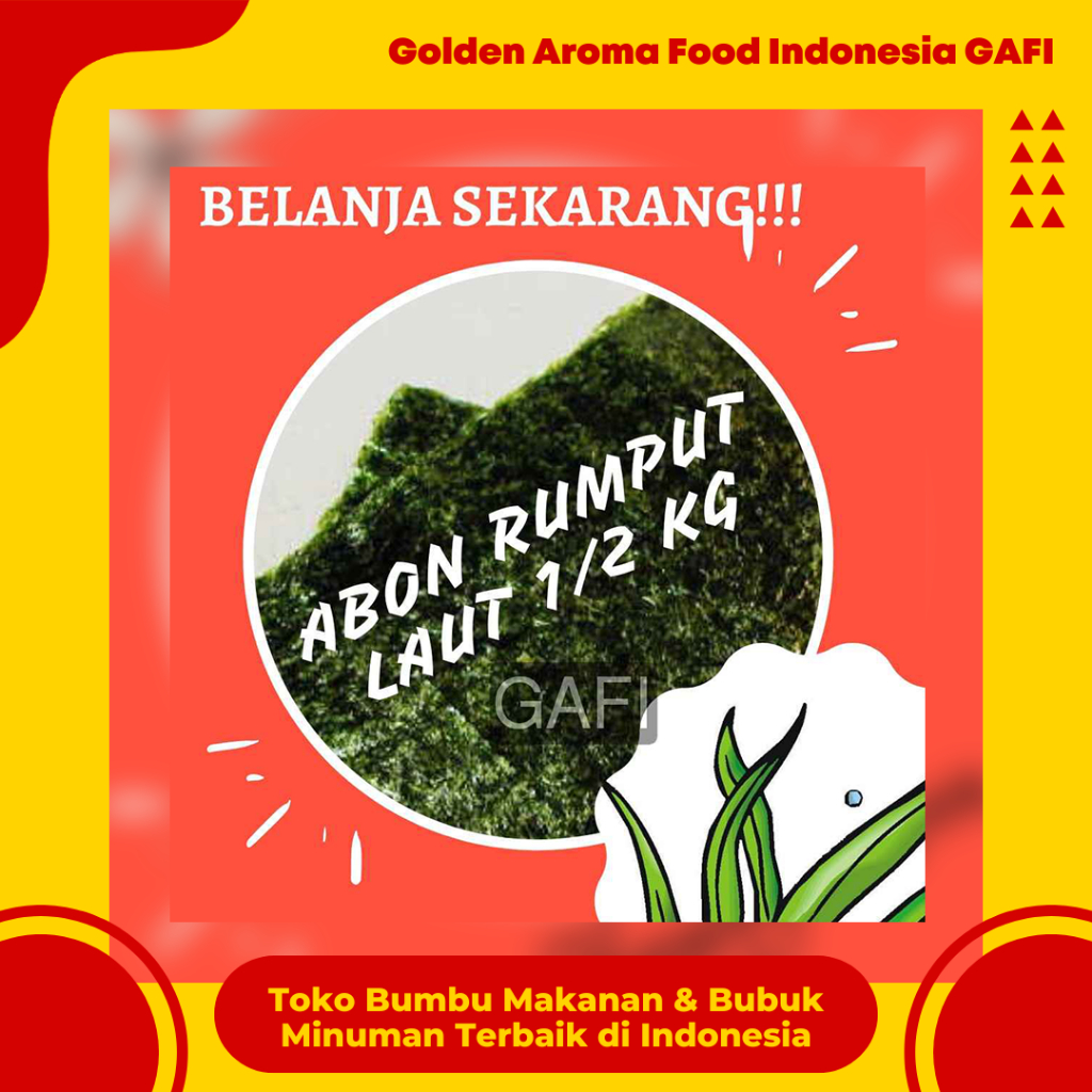 Jual GAFI Food Bumbu Tabur Rasa Abon Rumput Laut 1/2 Kg Enak Murah ...