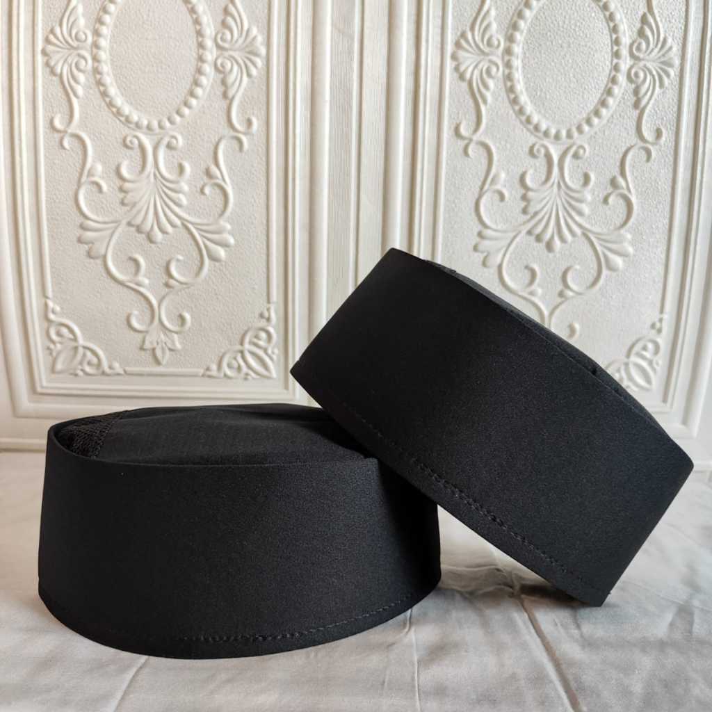 Jual Termurah Peci Hitam Polos AC Songkok Nasional Tinggi 9 Peci Pria Model Terbaru 2025 Kopiah ...