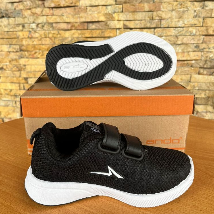Jual Sepatu SIP 35 Sekolah Olahraga Anak Anak Rekat SD Hitam Putih ...