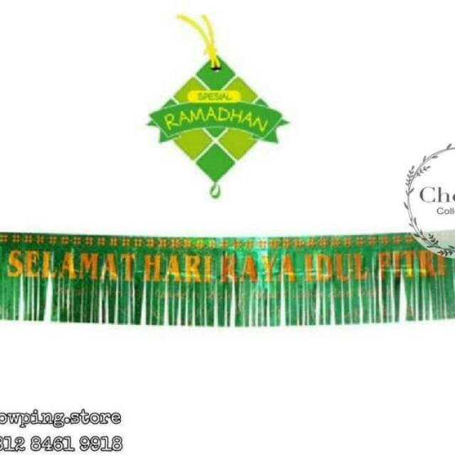 Jual Hiasan Banner Rumbai / Garland Selamat Hari Raya Idul Fitri ...