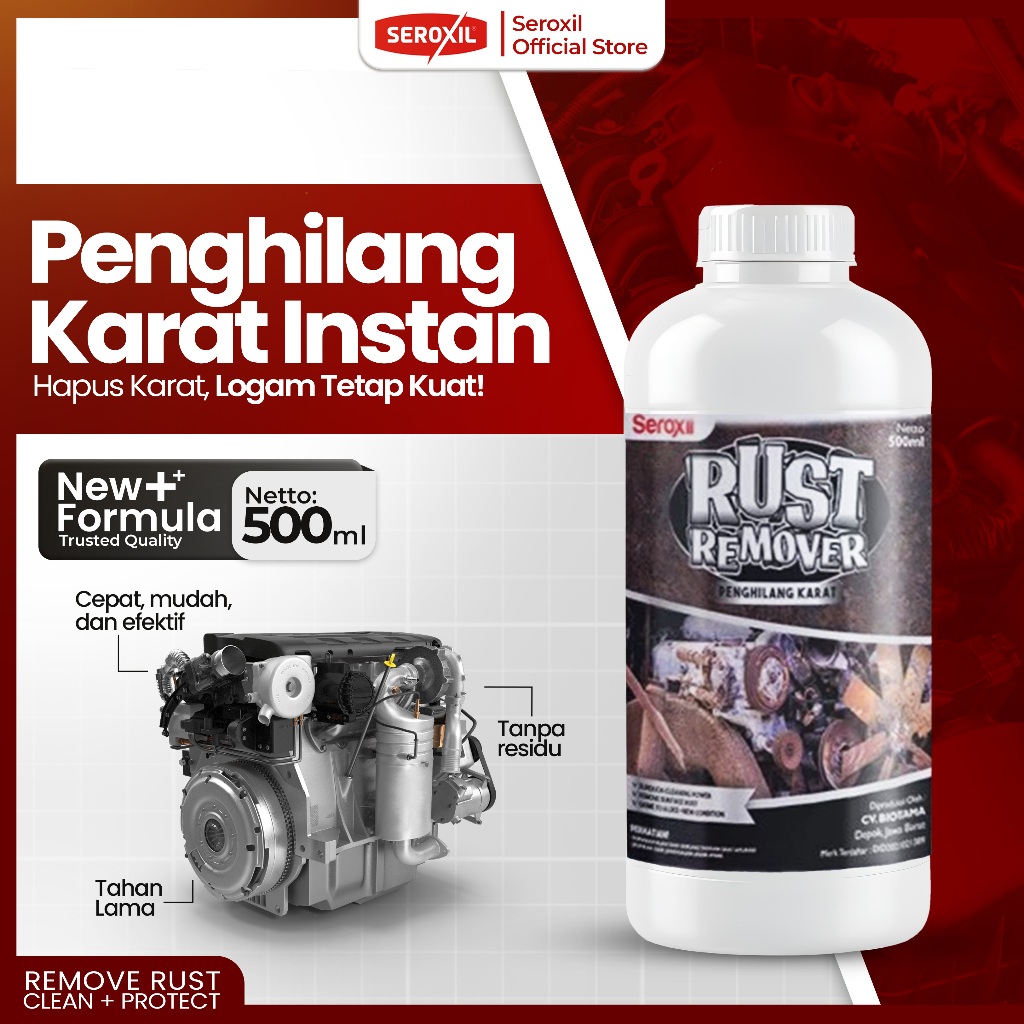Jual Seroxil Penghilang Karat Pembersih Anti Karat Besi Rust Remover 500 ml | Shopee Indonesia