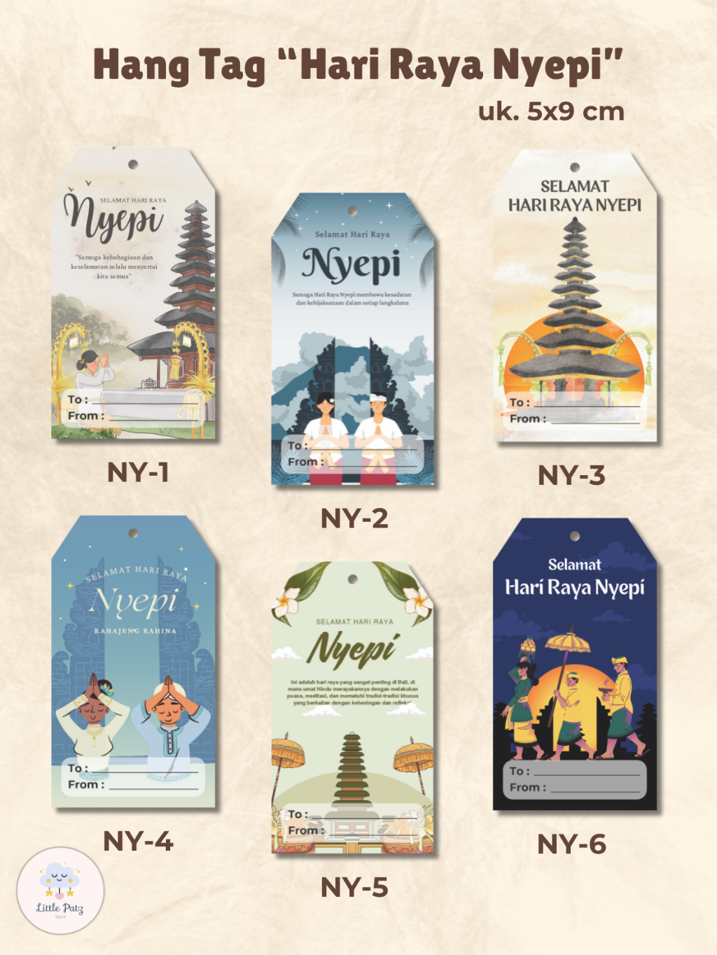 Jual NEW 2025!! Hang Tag "HARI RAYA NYEPI" TO + FROM/ Hang Tag NYEPI ...