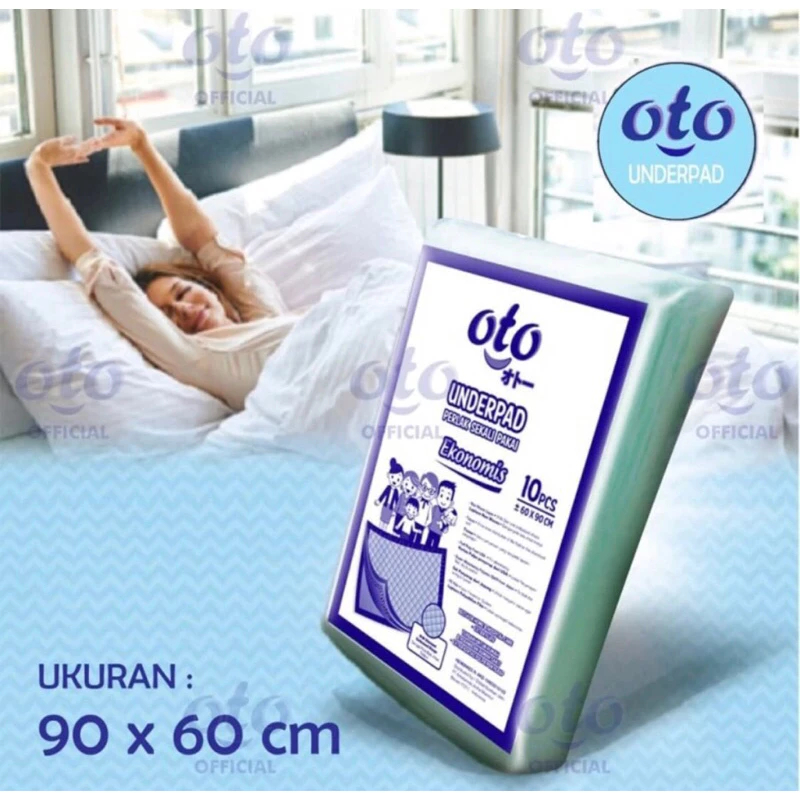 Jual OTO Underpad 60x90 Perlak Sekali Pakai Isi 10 Ukuran 60x90cm ...