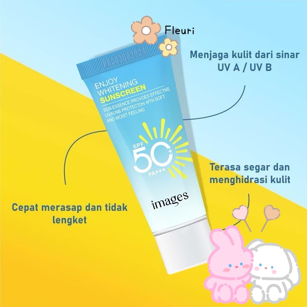 Jual FLEURI | IMAGES Sunscreen Wajah Spf 50 pa +++ 12 Jam Sun Block Badan Pelindung Sinar ...