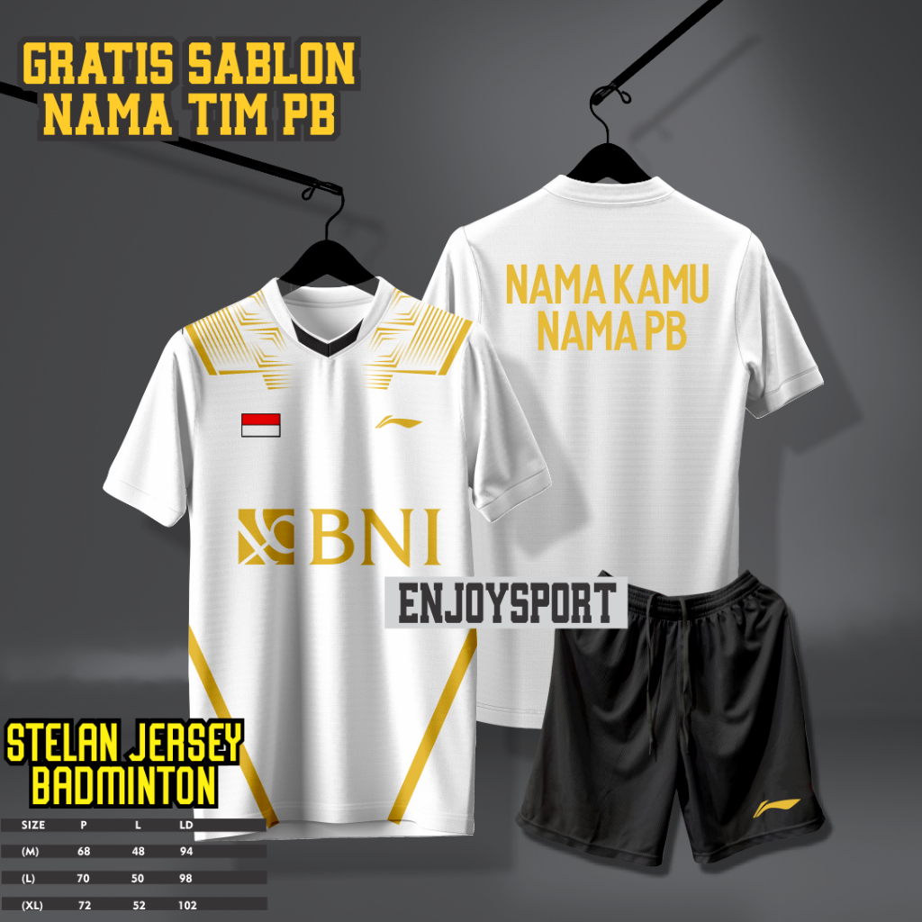 Jual GRATIS SABLON NAMA DAN NAMA TIM STELAN JERSEY BADMINTON UKURAN DEWASA. | Shopee Indonesia