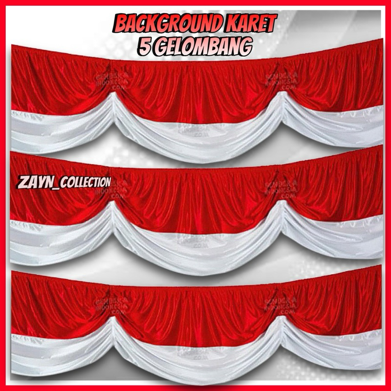 Jual BENDERA BACKGROUND KARET MERAH PUTIH 5 GELOMBANG/ UMBUL UMBUL GELOMBANG | Shopee Indonesia
