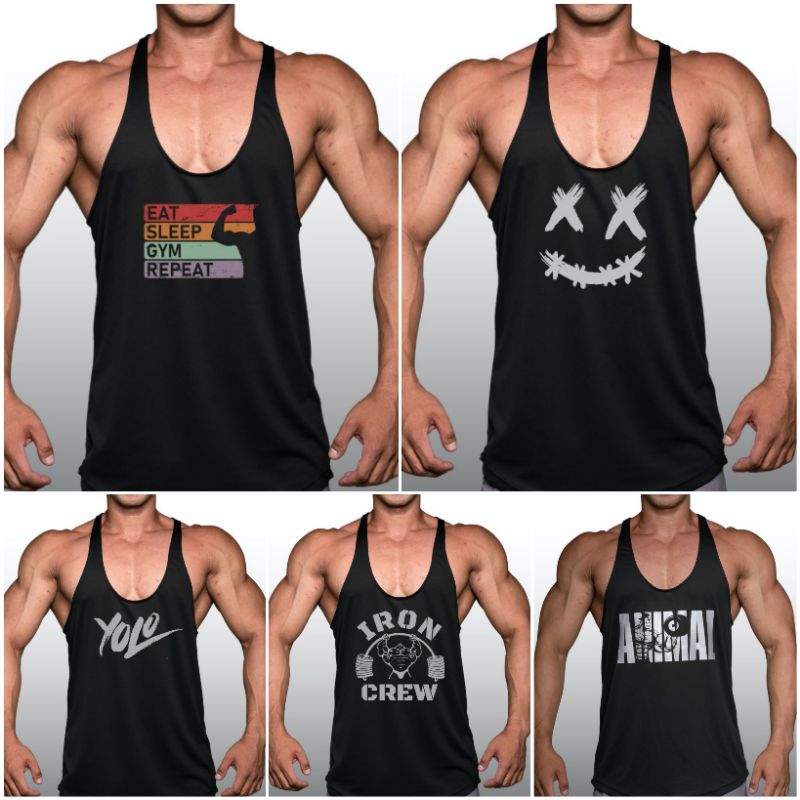 Jual SINGLET GYM PRIA OLAHRAGA IMPORT / TANKTOP GYM PRIA / SINGLET GYM ...