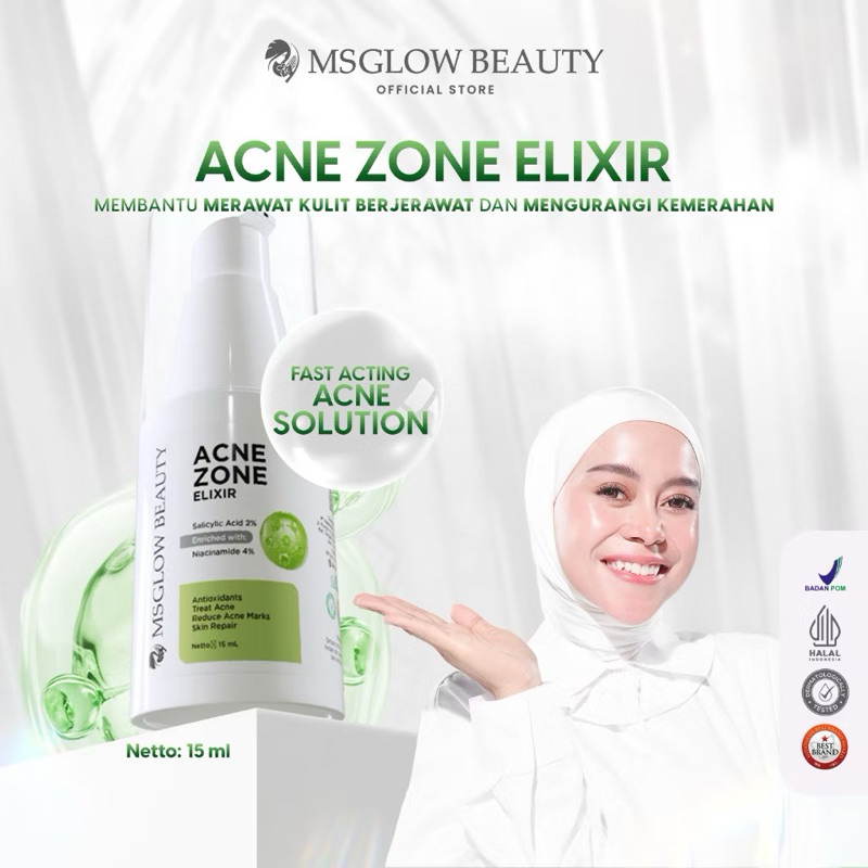 Jual MS GLOW - ACNE ZONE ELIXIR - 15 ML | Shopee Indonesia