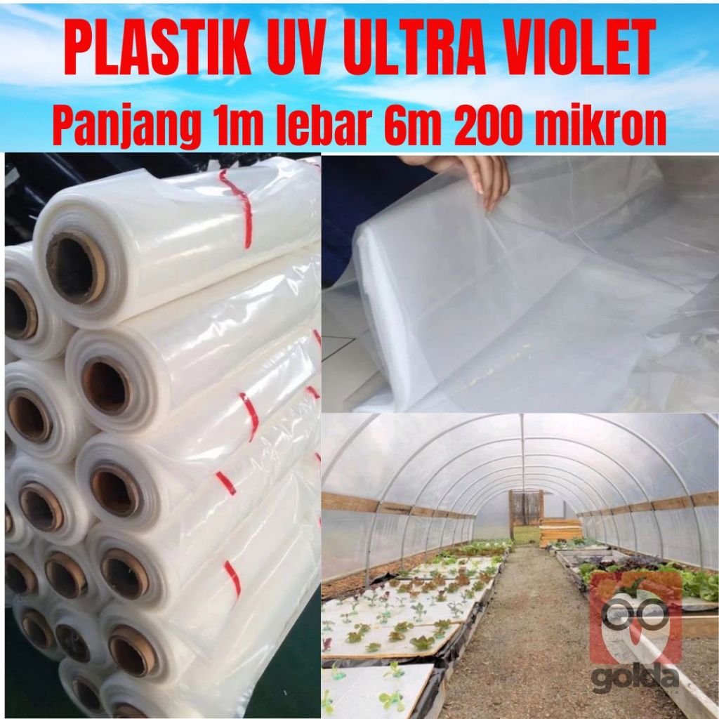 Jual Plastik UV Greenhouse 200 Micron Lebar 6 Meter Panjang 1 Meter ...