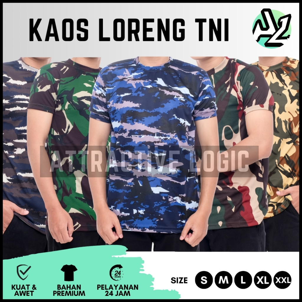 Jual KAOS LORENG DRYFIT TNI AL/TNI AU/TNI AD/MALVINAS/LIBANON/KOPASSUS - ATTRACTIVE | Shopee ...
