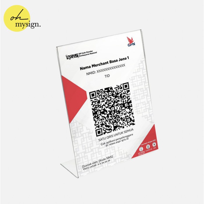 Jual akrilik stand QRIS ukuran 10x15 cm | Shopee Indonesia