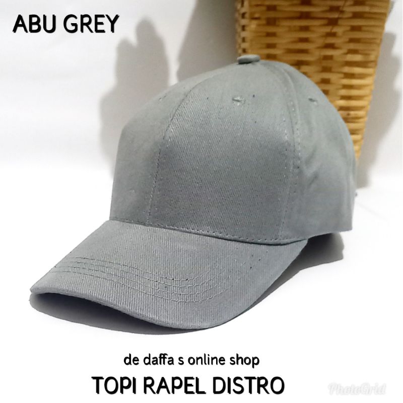 Jual Topi baseball cap abu abu muda grey dewasa polos pria wanita casual sport TOPI BASEBALL ...