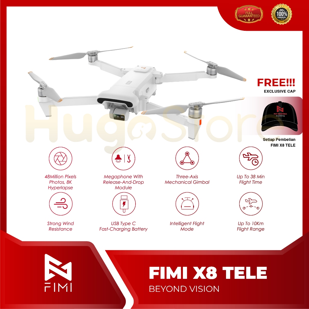Jual FIMI X8 TELE Drone 4K 48MP Camera 3-axis Gimbal 10km 38 Min Flight Time | Shopee Indonesia