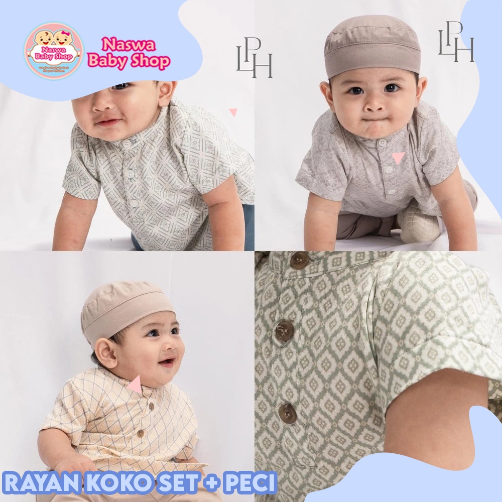 Jual Little Palmerhaus Raya Collection Rayan Koko Set + Peci Pakaian Muslim Anak Cowok | Shopee ...