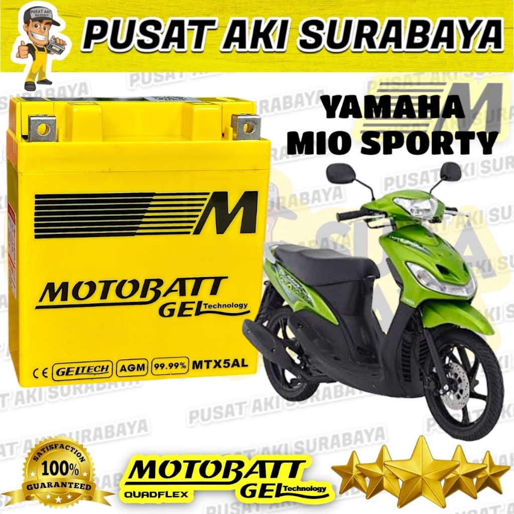 Jual PROMO MOTOBATT AKI KERING MTX5AL YAMAHA MIO SPORTY SMILE OLD CW ACCU MF SPIKE CEVIRA GM5Z ...