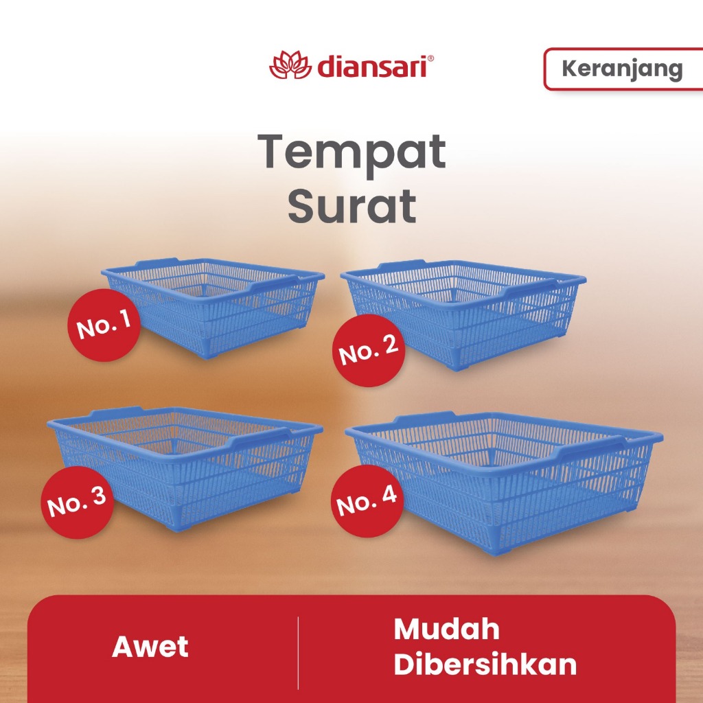 Jual DIANSARI - Tempat Surat Segi Kuat - Keranjang Plastik Serbaguna ...