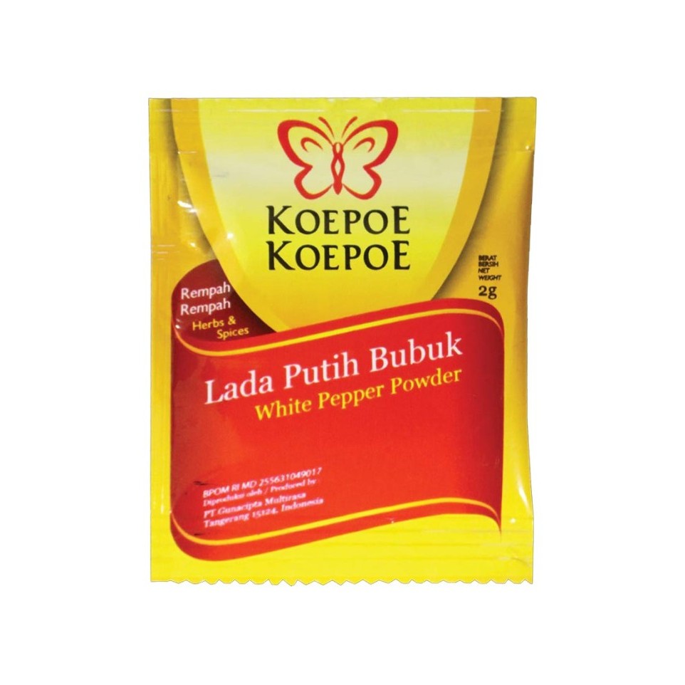 Jual Kupu2 Lada Putih Sachet 2,5g//Kemasan Baru | Shopee Indonesia