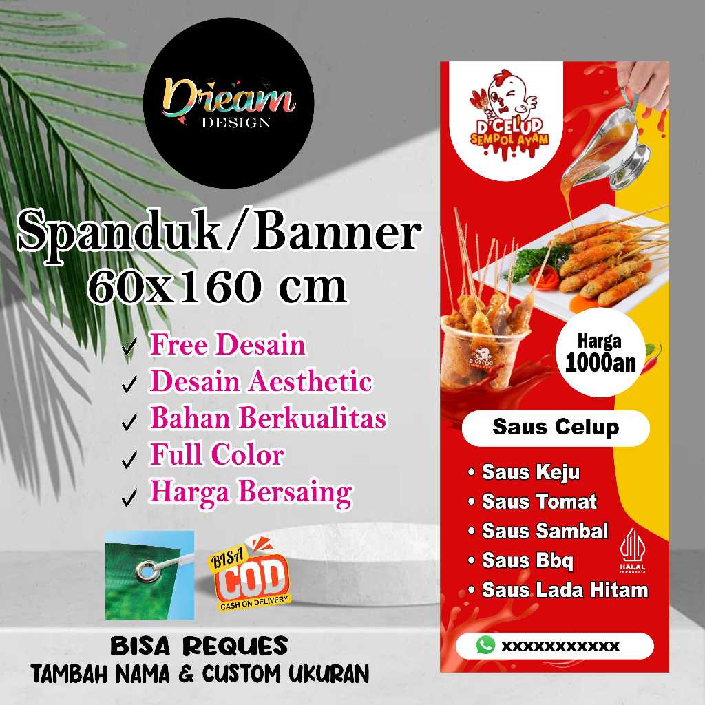Jual Spanduk sempol ayam clup Custom Desain | Shopee Indonesia