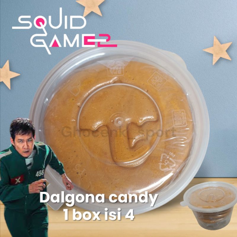 Jual Dalgona candy paket box isi 4 || dalgona candy squid game || permen viral korea | Shopee ...