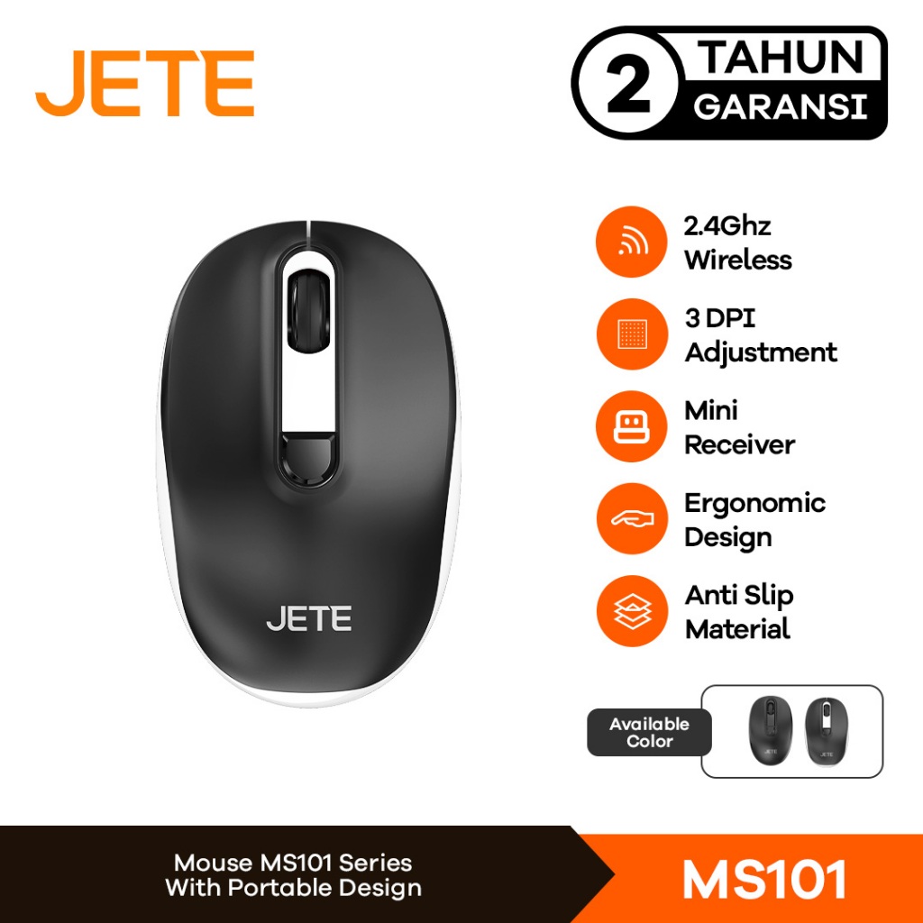 Jual Mouse Wireless Silent Click JETE - Garansi 2 Tahun | Shopee Indonesia